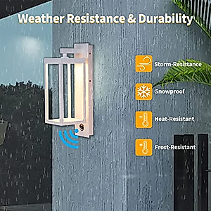 illumishin Outdoor Wall Light Motion Sensor Lights Outdoor Light Fixture Exterior Wall Lamp Lantern Modern Outside Lights for Porch Garden Patio Garage Barn Front Door 13W 750LM 3000K