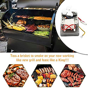 IVONNEY Auger Motor for Pit Boss Traeger Auger Motor Replacement, Grill Auger Motor Compatible with Pellet Grills & Camp Chef Smoker Grill - 1.6Rpm Barbecue Auger Motor, 110V 60Hz 