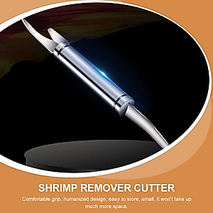 Cabilock Shrimp Deveiner Tool Efficient Shrimp Peeler Cleaner Seamless Shrimp Back Intestines Cutter Seafood Tool