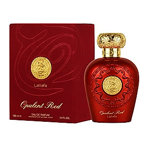 Lattafa Perfumes Opulent Red for Unisex Eau de Parfum Spray, 3.4 Ounce (137662)