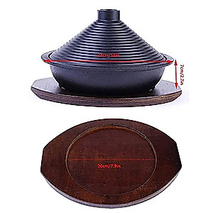 28 cm Moroccan tagine Pot, Enameled Cast Iron Non-Stick Base, with Cone-Shaped Lid and Tray, for Different Cooking Styles