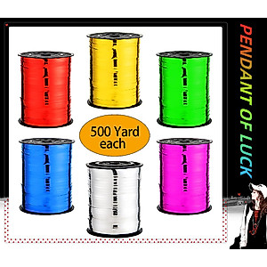 Metallic Curling Ribbon,3/16 inch x 500 Yard Curly Ribbon for Gifts Package Wrapping,Bows,Crafting (Silver)