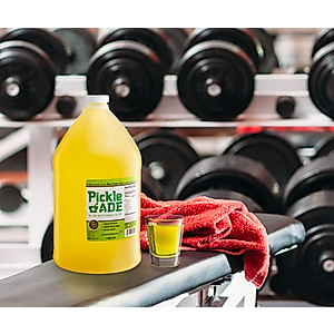 PickleAde, Dill Pickle Brine Juice, Replaced Electrolytes and Reduces Muscle Cramps, 1 Gal (128oz)