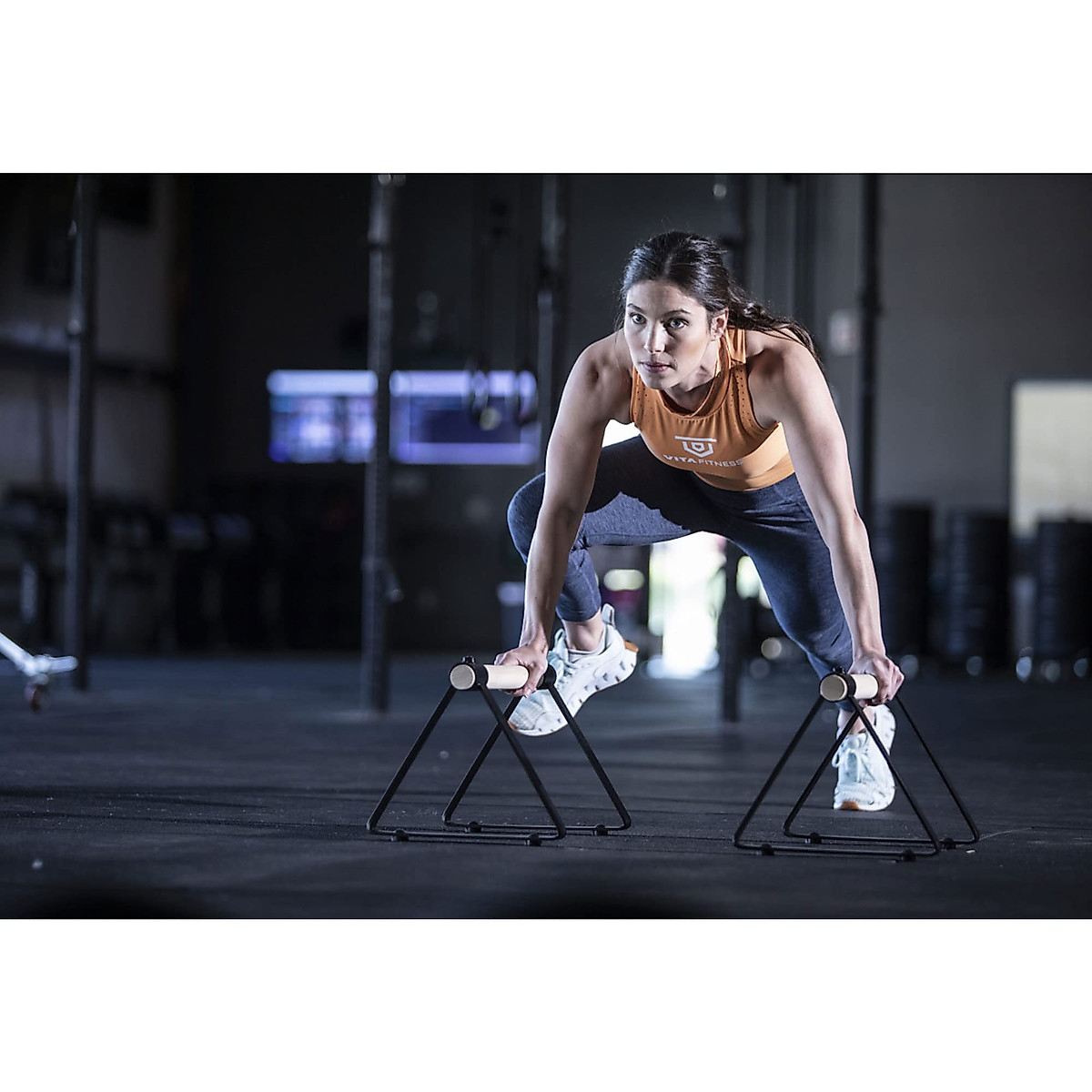 Vita Vibe Wood Parallettes Set 18" - 24" Long (24" Long)