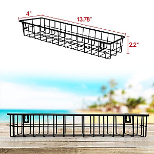 Hanging Wire Basket - Hanging Wall Basket, Hanging Baskets for Kitchen, Wall Basket Decor, Wall Shelves, Wall Rack, Spice Rack, Spice Storage Shelf, Wire Baskets for Organizing, Wire Shelving Unit