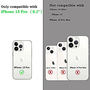 MInCYB Wallet Case Compatible with iPhone 13 Pro, Zipper Case with RFID Blocking Card Holder Slot, Magnetic Detachable Zipper Purse with Wristlet Strap, Leather Cover for iPhone 13 Pro. Black