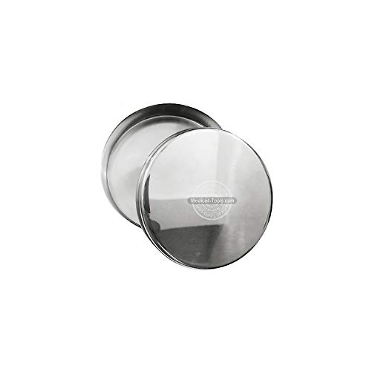 MediTools Petri Dish Stainless Steel 100x20mm with Lid, Pack of 6, Non-Rusting, Scientific, Lab, Experiment