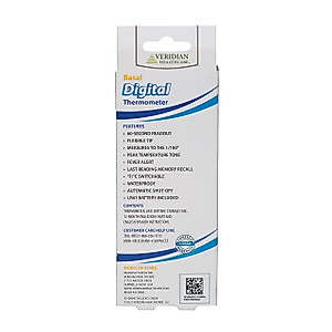 Veridian Healthcare Basal Digital Thermometer for Ovulation Tracking, Natural Family Planning and Fertility | Fahrenheit and Celsius