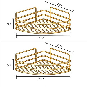 Vytaco flower Bathroom Storage (2 Pack) Shelf Shampoo Holders Wall Mounted Shower Caddies Corner Shelf Towels Storage Racks, No Drilling Stainless Steel Bathroom Shower Storage Basket