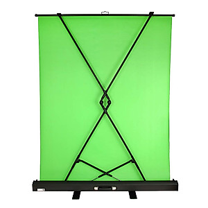 Homegear Streaming/Video Background Green Screen – Pull-Up Backdrop in Case