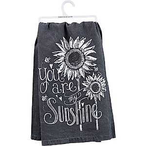 Primitives by Kathy Chalk Dish Towel, 28" x 28", You Are My Sunshine