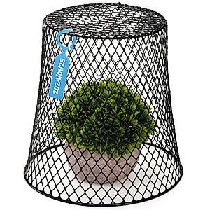 SOUJOY 10 Pieces Chicken Wire Plant Covers, Garden Cloche with 30 Garden Stakes and 20 Waterproof Labels, Metal Cage Protector Basket for Keeping Bunnies Chicken Squirrels Birds Out