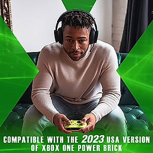 Replacement for Xbox One Power Supply - 2023 USA Version for Xbox 1 Power Cord - Ultra Quiet Successor for Original Xbox 1 Power Supply Brick Charger AC Adapter - 100 - 240V - Output DC 220W 12 Volt