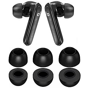 BLLQ Memory Foam Ear Tips Compatible with Anker Soundcore P2 / P3 and Other Sound Core T W S Earbuds, Foam Ear Buds Ear Cap Ear Plug Eartips, LMS 3 Size 3 Pairs , Black SC