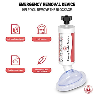 DCome 2 Pack Obstructed Material Removal Devices, Essential Infant and Adult Device, Family First Aid Kit, Safe and Effective to Remove Objects