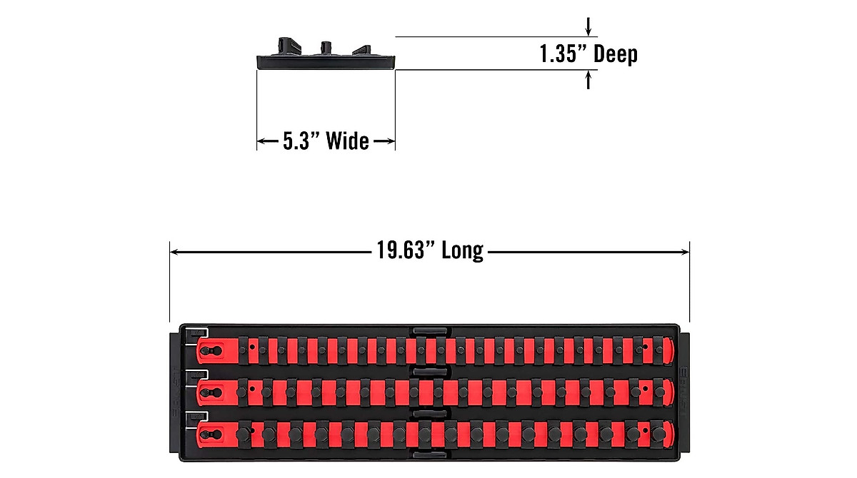 Ernst Socket Boss – Premium 3-Rail Tool Organizer