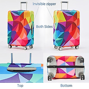 TRAVEL KIN Luggage Covers For Suitcase Tsa Approved,Suitcase Cover Protector Fit 18-32 Inch Luggage
