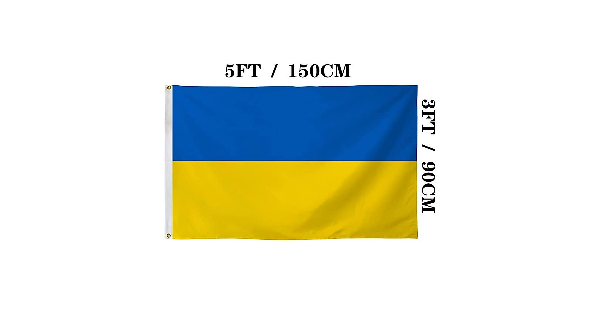 Heavy Duty Double Sided Ukraine Flag 3x5 for Outdoors