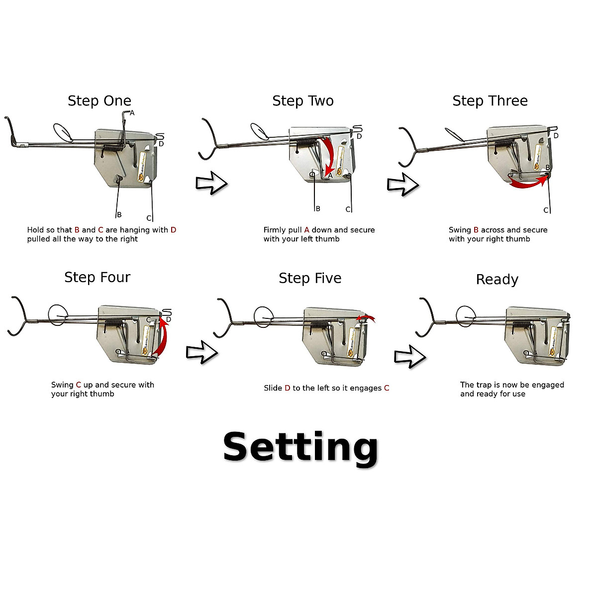 LASSO TRAP Mole (Small) Trap (Pack of 2) Galvanized & Oil Hardened Steel//Super Cost-Effective, Reusable, & Durable Animal Trap Best in The Lawn, Yard, Garden, Farm, & All Outdoor Settings