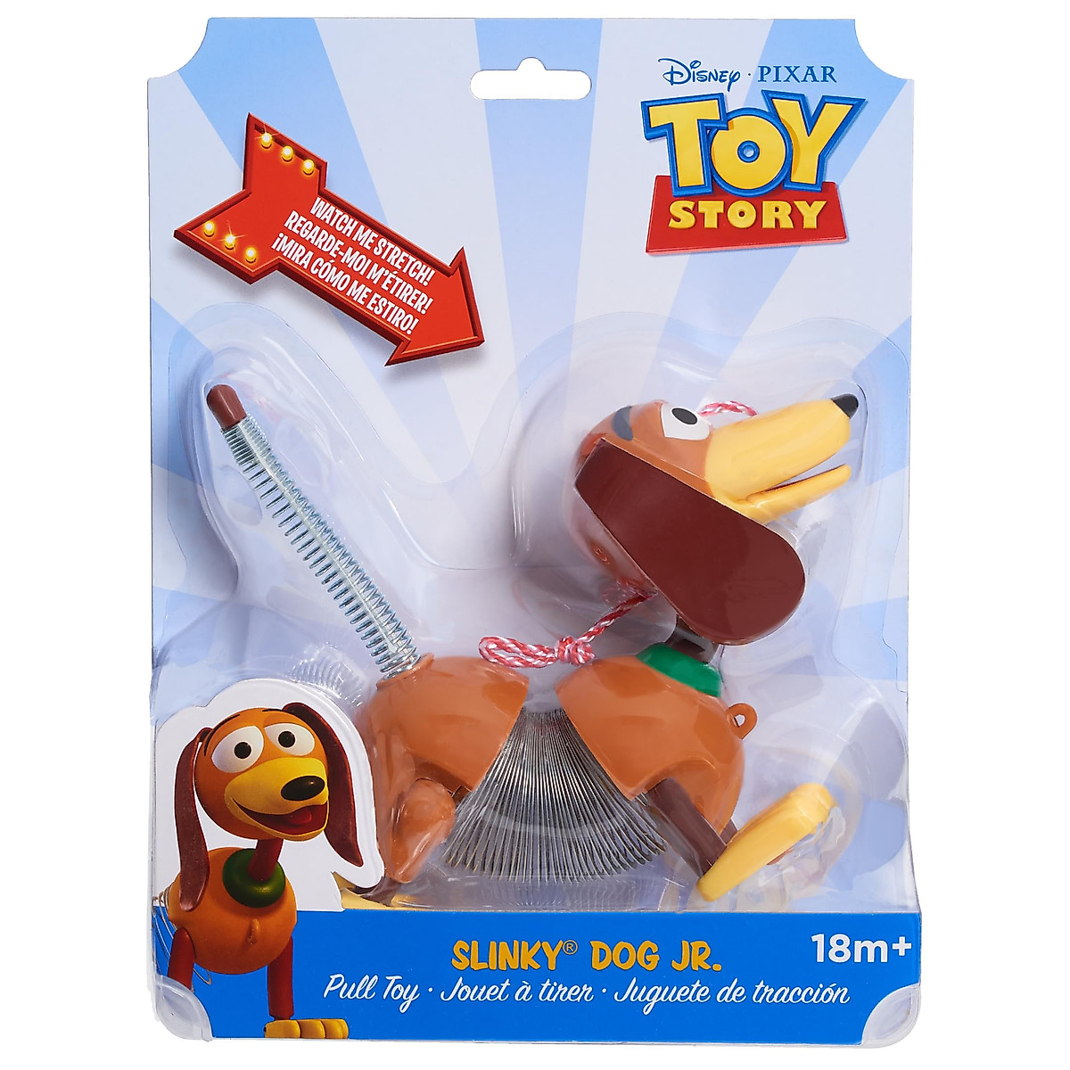 Disney and Pixar Toy Story Slinky Dog Jr Pull Toy, Toys for 3 Year Old Girls and Boys, Kids Toys for Ages 18 Month by Just Play