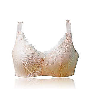 Women Everyday Bra for Mastectomy Silicone Breast Inserts (34B, Skin)