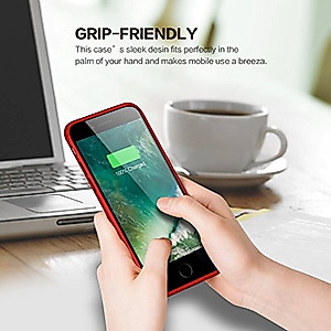 Battery Case for iPhone 8/7/6s/6/SE(2020),[6000mAh] Protective Portable Charging Case Rechargeable Charger Case Extended Battery Pack for Apple iPhone 8/7/6s/6/SE(2020) (4.7inch)-Red