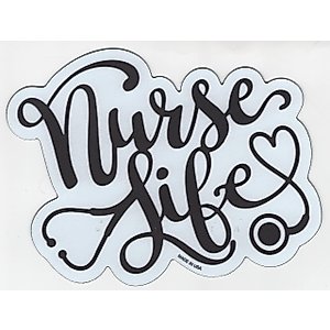 Nurse Life Magnet for Cars Trucks Vans Refrigerators 4x5 inches Heart Stethoscope Made in USA