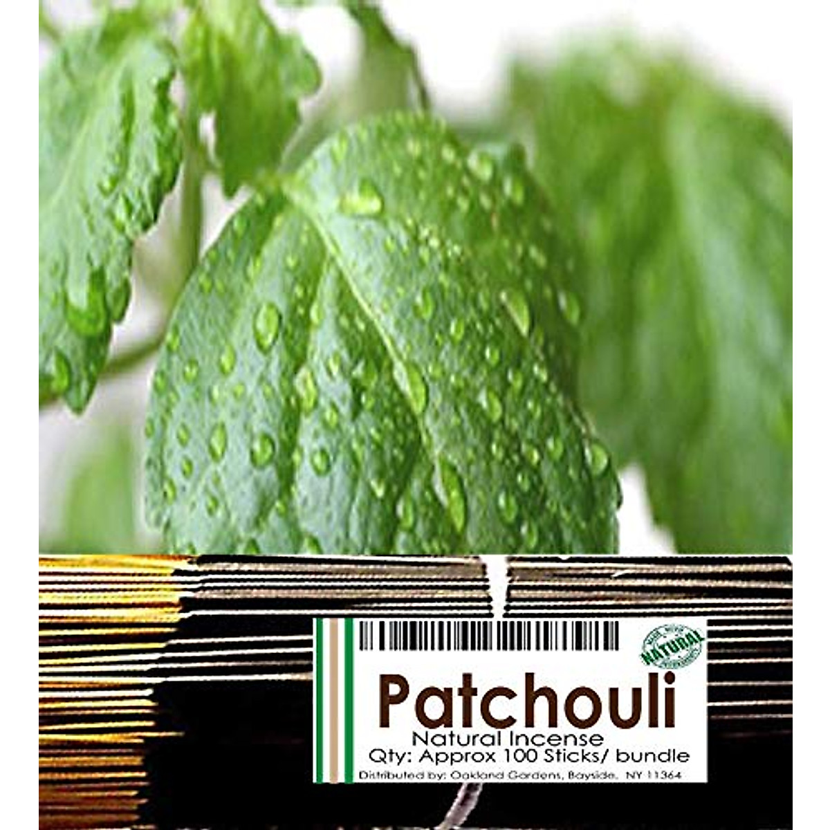 Patchouli Incense - Overall Earthy, Dark-Cold, Slightly Sweet. Musky Incense of Choice for Years - Premium Choice Incense by Oakland Gardens (Patchouli (100 Sticks))