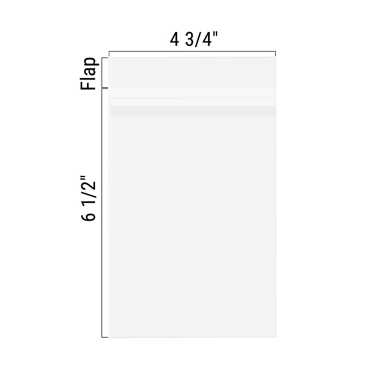 Golden State Art, 100 Pack Clear Bags for Mats, Pictures, Acid-Free, 4-3/4" x 6-1/2"