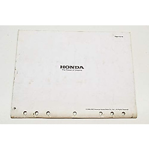 OEM Honda Service Bulletin