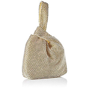 Jessica McClintock womens Logan Mesh Pouch Evening Bag, Lt Gold, One Size US