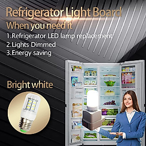 Fneiosg E26 LED Refrigerator Light Bulb 3.5W, 40W Equivalent, Daylight White 6000K 500LM, 25,000 Hour Lifetime, Non-Dimmable Energy Saving ac 100 265v frigidaire Light Bulb Replacement,1-Pack