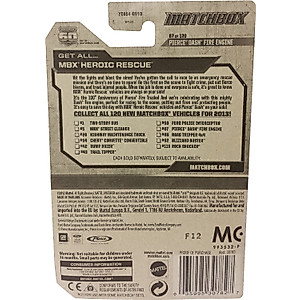 2013 Matchbox MBX Heroic Rescue Pierce Dash Fire Engine Red 100 YEARS