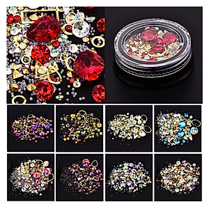 NHBT YU Mixed Cone Point Flat Back Rhinestone Box Crystal Imitation Diamond for Epoxy Resin Silicone Mold Jewelry Making Components DIY T87 (Color : Style08, Size : 1box)