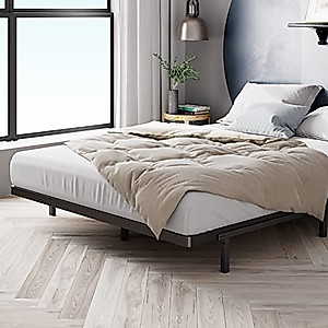 ZINUS Quick Lock Bunkie Board / Box Spring & Bed Slat Replacement / Metal Frame with Steel Slats / Easy Assembly, King, Bunkie Board only