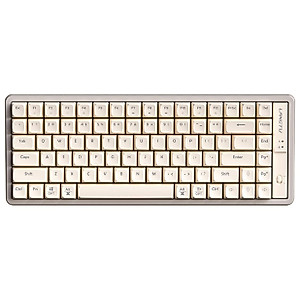 Cmokifuly GK85 Wired Mechanical Keyboard,Bulit-in Noise-Absorbing Pad MDA Profile Keycaps Mechanical Linear Switches Keyboard for Mac/Win System Gaming Keyboard (White)