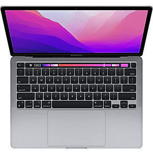 2022 Apple MacBook Pro Laptop with M2 chip: 13” Retina Display, 8GB RAM, 512GB SSD, Touch Bar, Backlit Keyboard, FaceTime HD Camera Space Gray (Renewed)