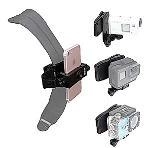 Backpack Clip Mount with Phone Holder Accessories for GoPro Hero 11 10 9 8 7 6 5 Black Akaso Sony Action Camera and iPhone Samsung Smartphones,Outdoor First View Live Video Shooting