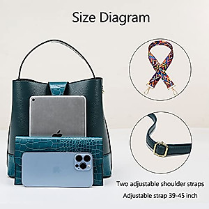 Mistour Bucket Bags for Women Vegan Leather Purses, Hobo Crossbody Bags for Women,Designer Handbags for Women Shoulder Bag (A-Black)