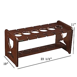 Wine Racks With Wine Glass Holder. 6 Bottles With 10 Wine Glasses .Wine Organizer Stand Storage Holder.Solid Wood Wine Racks Countertop,FreeStanding Wine BarRack For Home Kitchen/Dining Room.