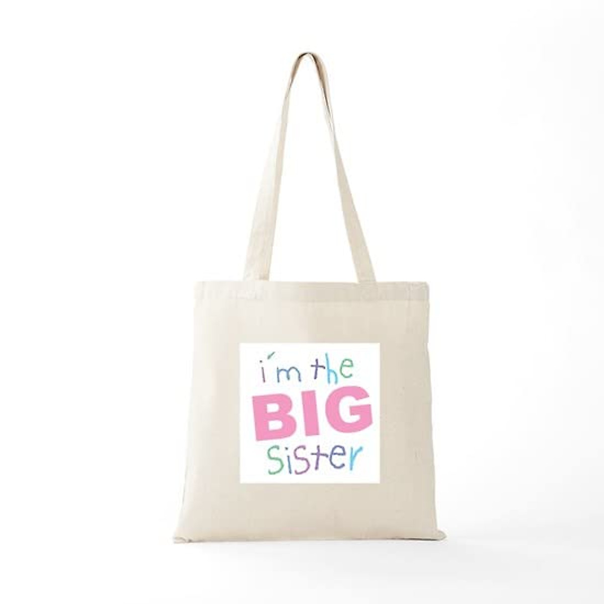 CafePress I'm The Big Sister Tote Bag Natural Canvas Tote Bag, Reusable Shopping Bag