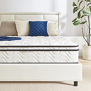 ONBRILL Twin Size Mattress, 10 Inch Hybrid Mattress with Gel Memory Foam,Non-Fiberglass, Medium Firm Soft and Comfort White Mattress,CertiPUR-US