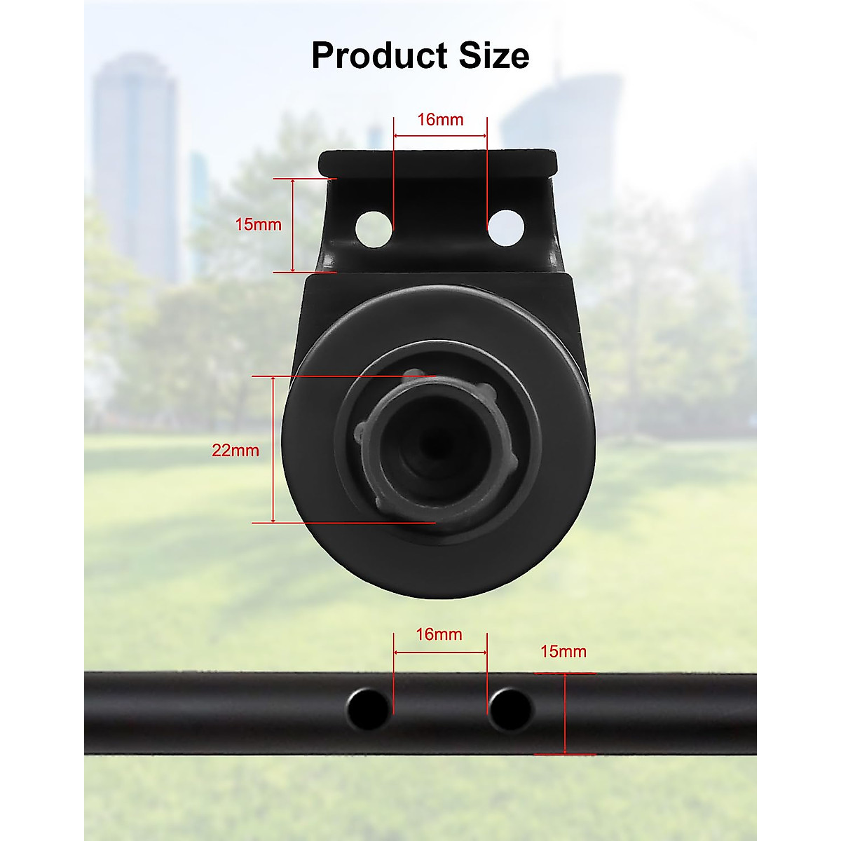 2Pcs Porch Patio Swing Fittings to Attach Canopy Frame to Swing Frame, Garden Swing Plastic Frame Replacement Part, Outdoor Canopy Swings Parts Match Diameter 20-23mm Swing Chair Frame Interface