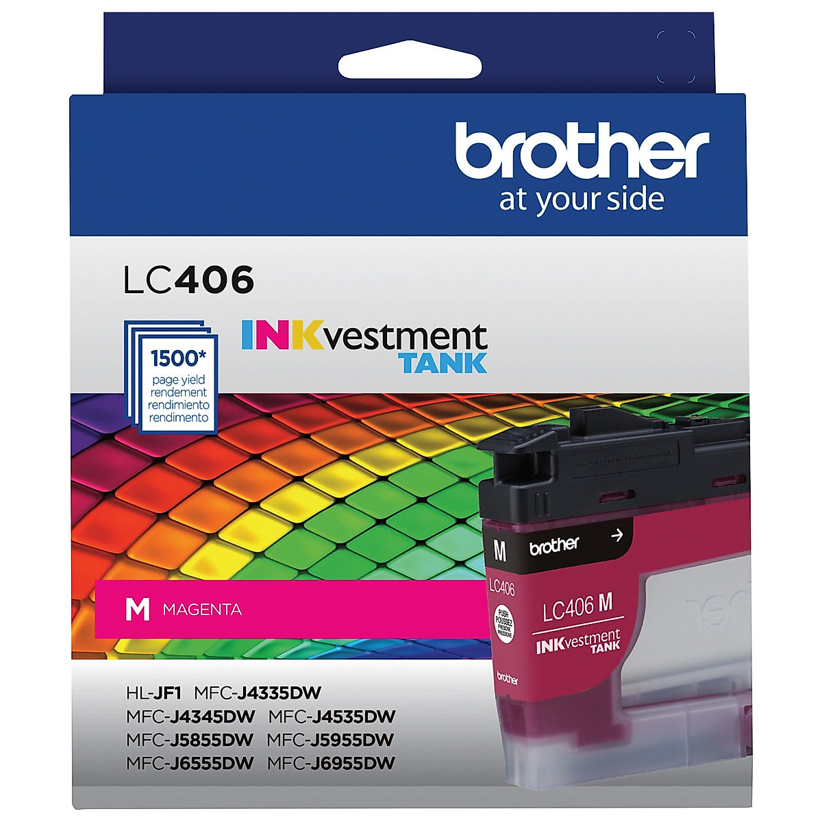 Brother Genuine LC406M Standard Yield Magenta INKvestment Tank Ink Cartridge