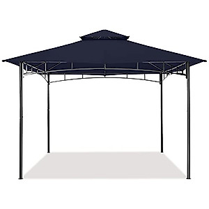 MASTERCANOPY Outdoor Garden Gazebo for Patios with Stable Steel Frame(10x12, Navy Blue)