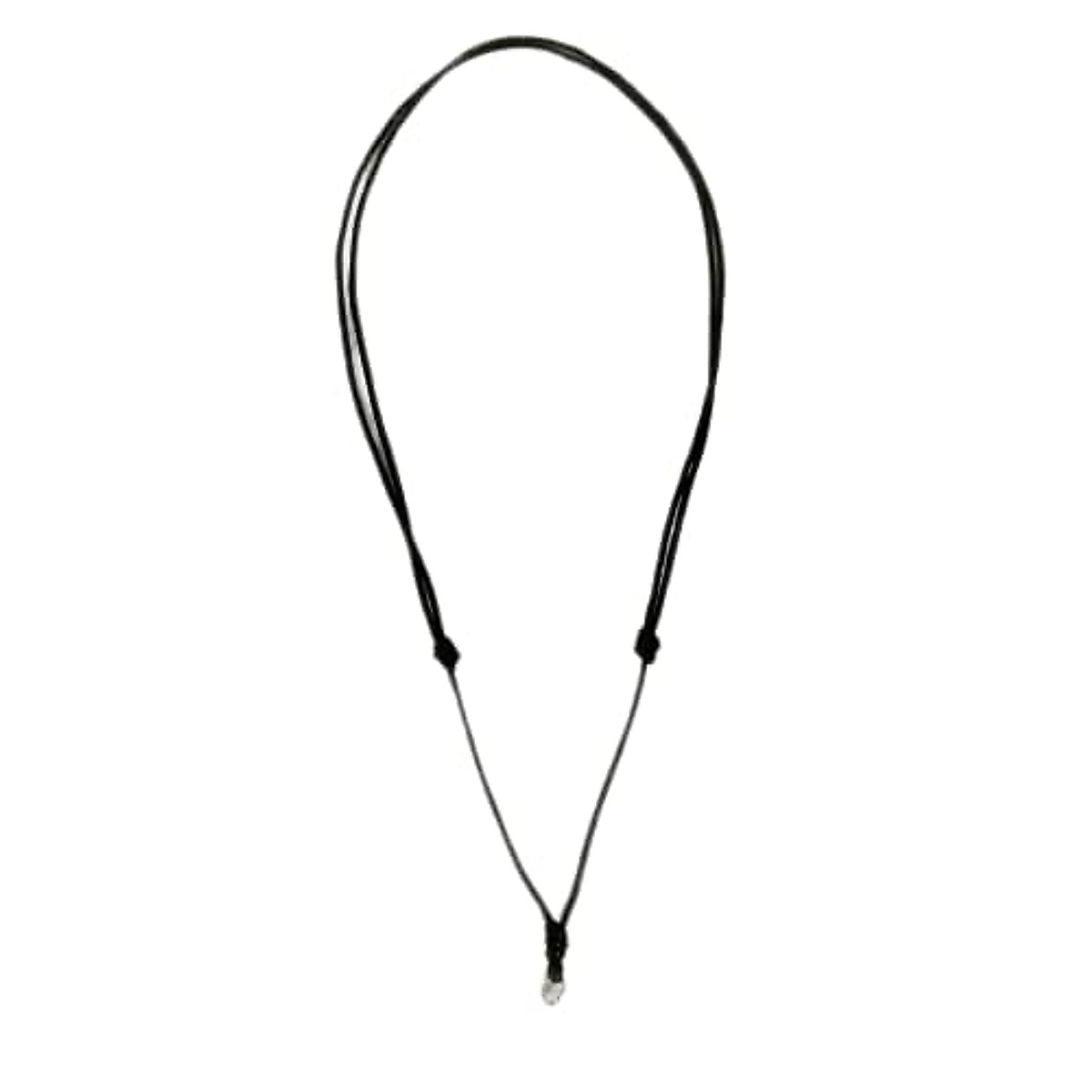 poppip 5 Pieces Handmade Craft Vintage Black Cord Rope Adjustable Necklaces With Metal Ring For Hanging Boho Pendants Balck Cord necklace For Men Women Size 18-30 Inches Thick 2 MM.