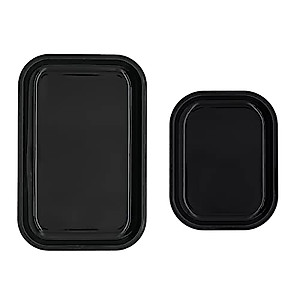 Black Metal Tray 2 Pack 11"x7" and 7"x5.5"