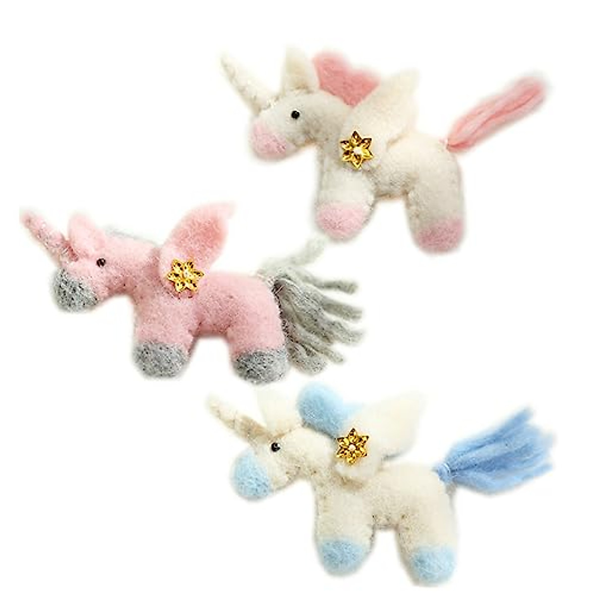 BESTOYARD Christmas Decor Wool Felt Ornament Hanging Pendant Unicorn Pendant Christmas Tree Accessories