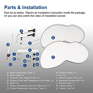 VADANIA Left Swing Pull Out Organizer for 36" Blind Corner Kitchen Cabinet, 2 Tiers Swing Tray, Soft Close, Left Handed Open