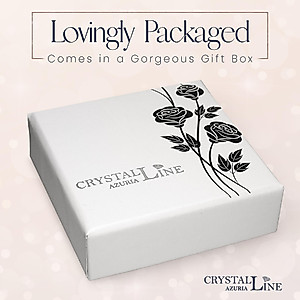 Crystal Line Azuria 925 Sterling Silver Earrings White Crystals Round Disco Ball Stud Earrings 8 mm for Women